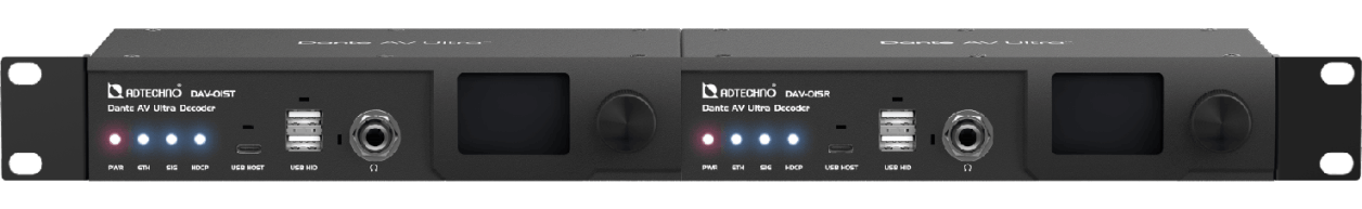 DAV-01ST/SR - Dante AV Ultra Colibri to/from 12G-SDI & HDMI - ADTECHNO Inc.